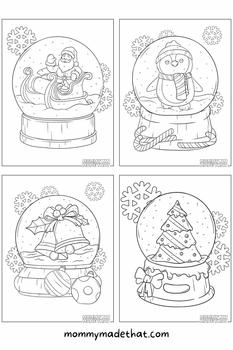 Adorable Free Snow Globe Coloring Pages
