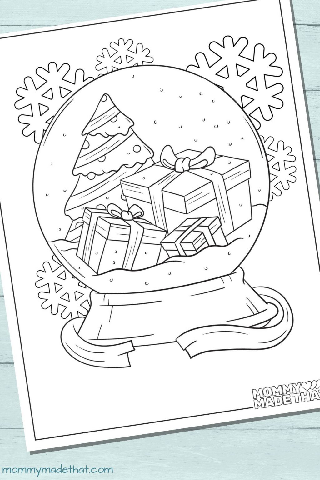Adorable Free Snow Globe Coloring Pages