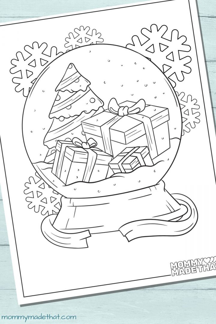 Adorable Free Snow Globe Coloring Pages
