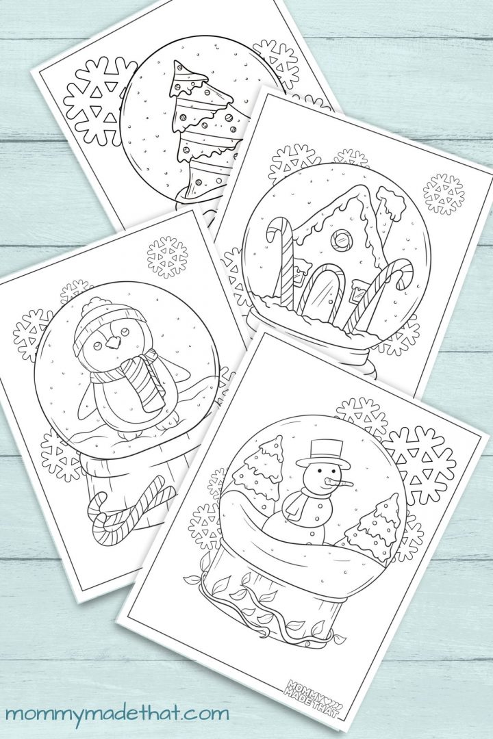 Adorable Free Snow Globe Coloring Pages