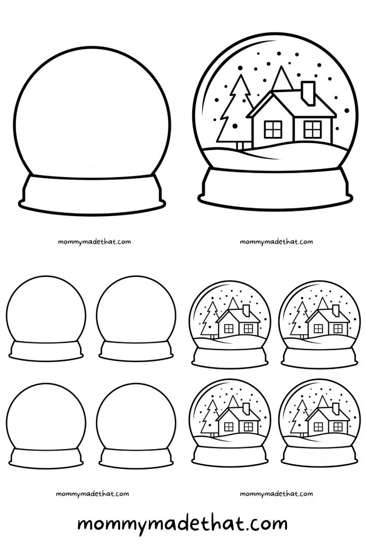 Adorable Snow Globe Templates (Free Printables!)
