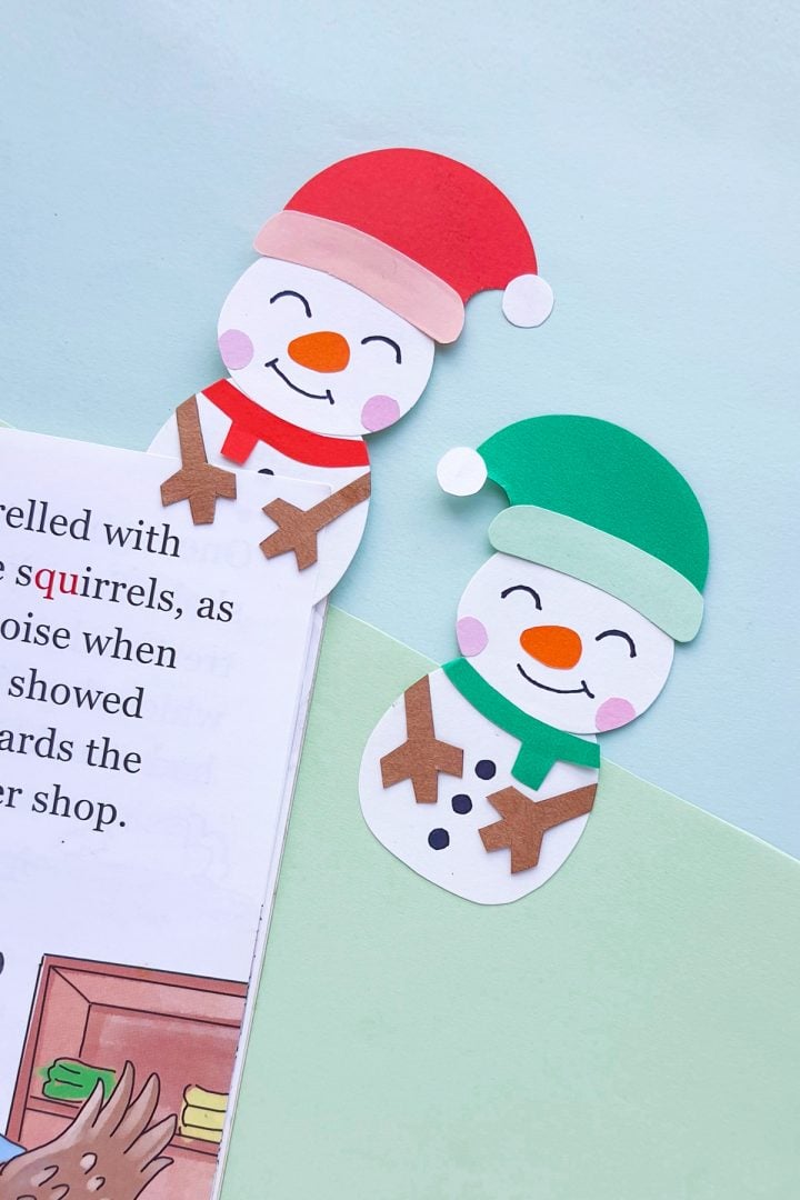 Cute Snowman Bookmarks +Free Printable Template!