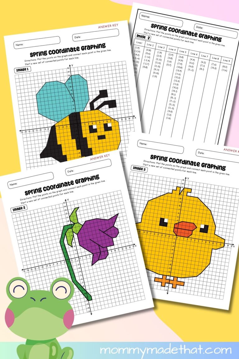 Spring coordinate graphing mystery pictures (Free Printables)