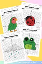 Spring coordinate graphing mystery pictures (Free Printables)
