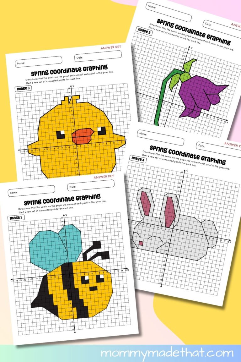 Spring coordinate graphing mystery pictures (Free Printables)