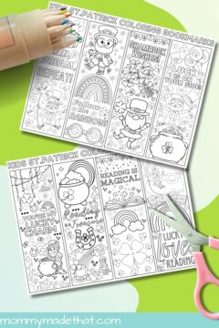 St. Patrick’s Day Coloring Bookmarks (Free Printables for Kids)