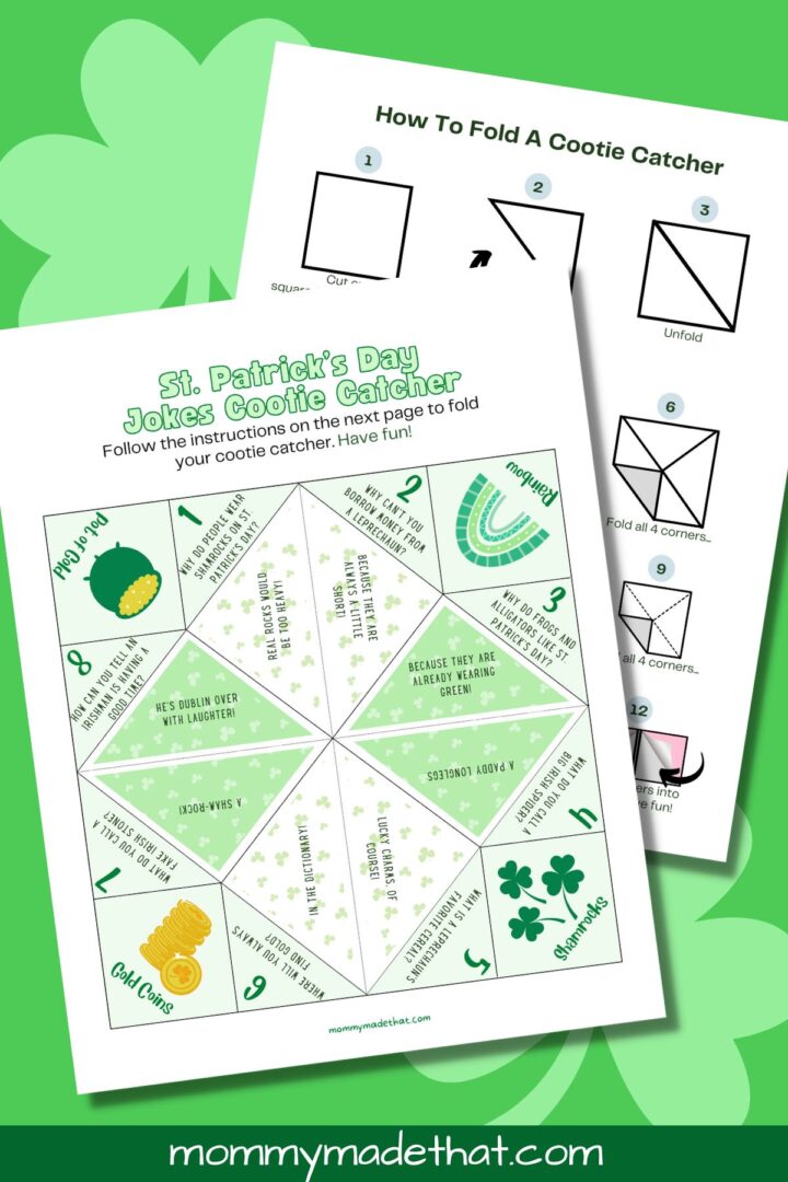 St. Patrick's Day Cootie Catcher (Free Printable)