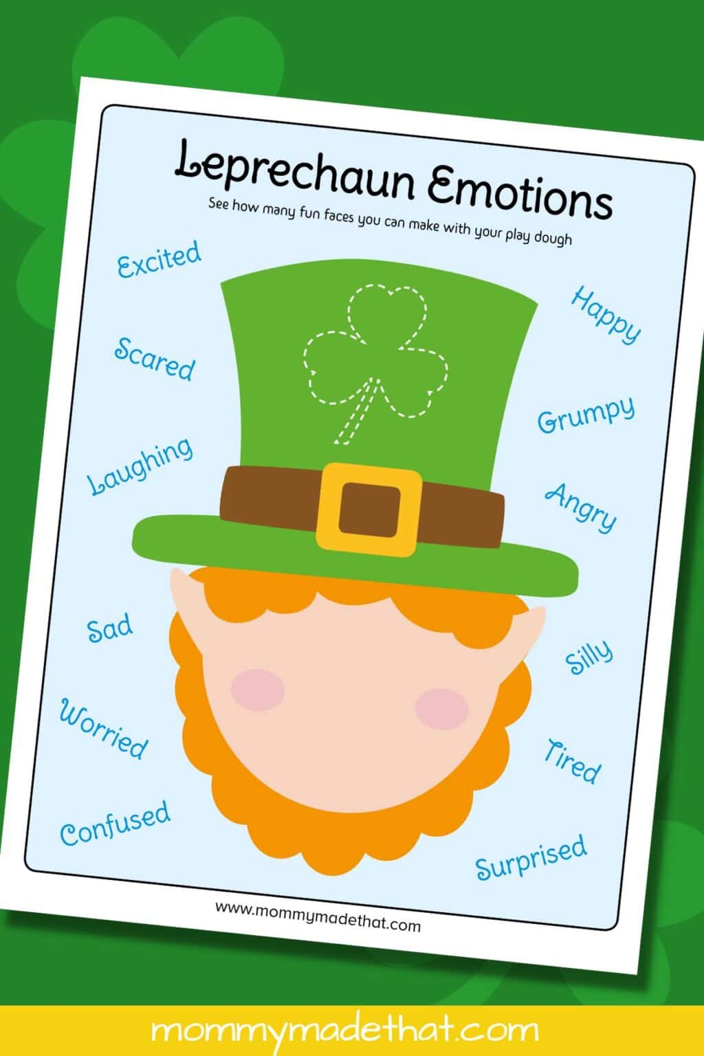 St. Patricks Day Play Doh Mats