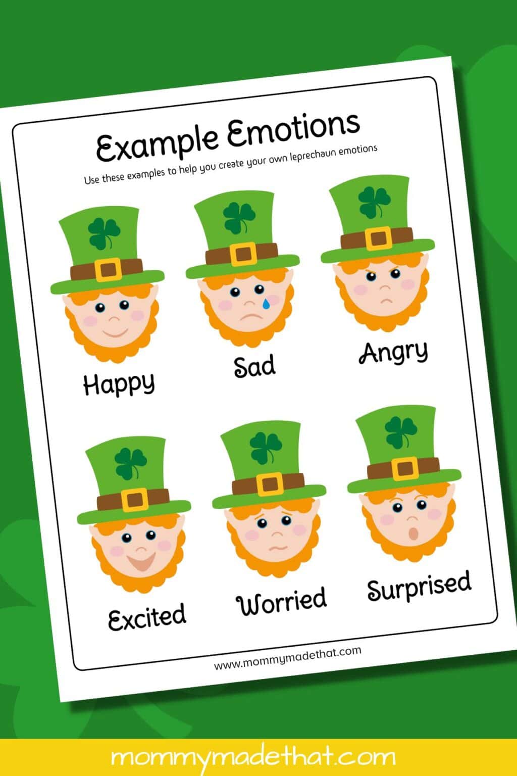 St. Patricks Day Play Doh Mats