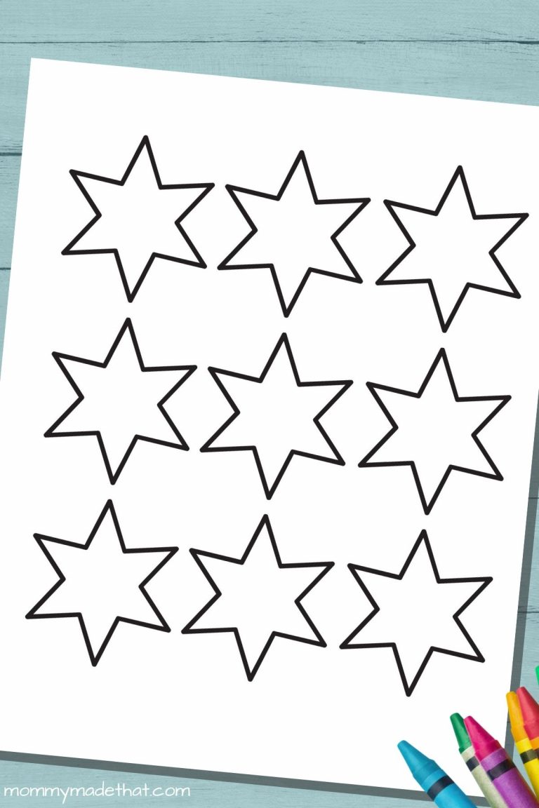 Free Printable Star Templates: Giant list of Shapes and Sizes!