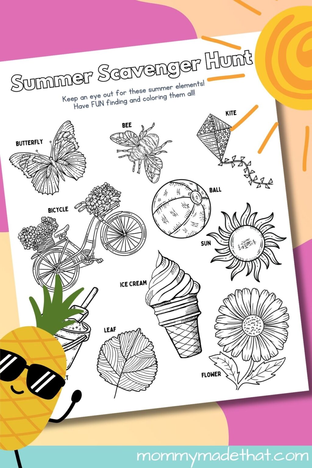 Summer Scavenger Hunt (Free Printable)
