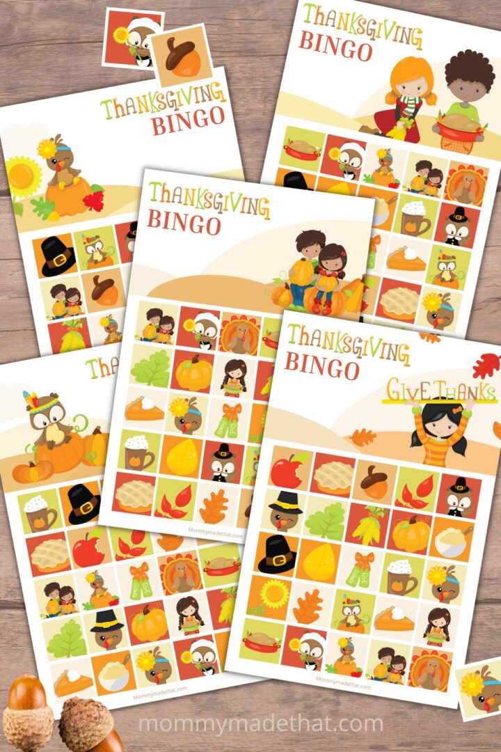 Thanksgiving Bingo (Cute Free Printable Cards)