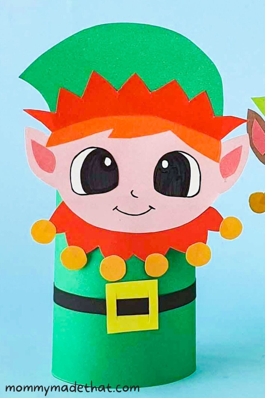 Toilet Paper Roll Elf Craft (With Free Printable Elf Template)