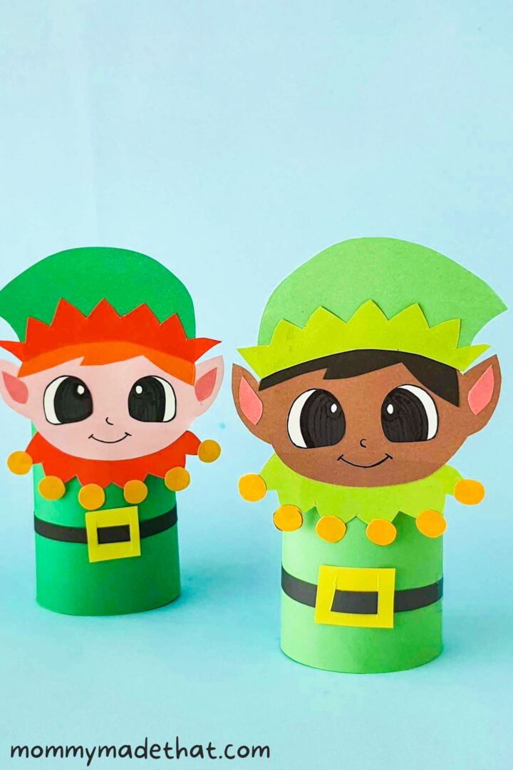 Toilet Paper Roll Elf Craft (With Free Printable Elf Template)