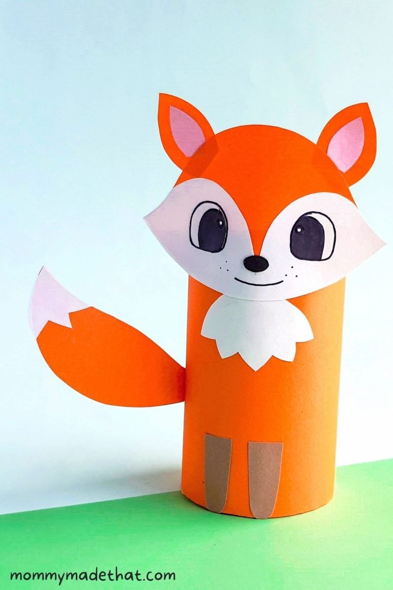 Toilet Paper Roll Fox Craft (+Free Printable Template)