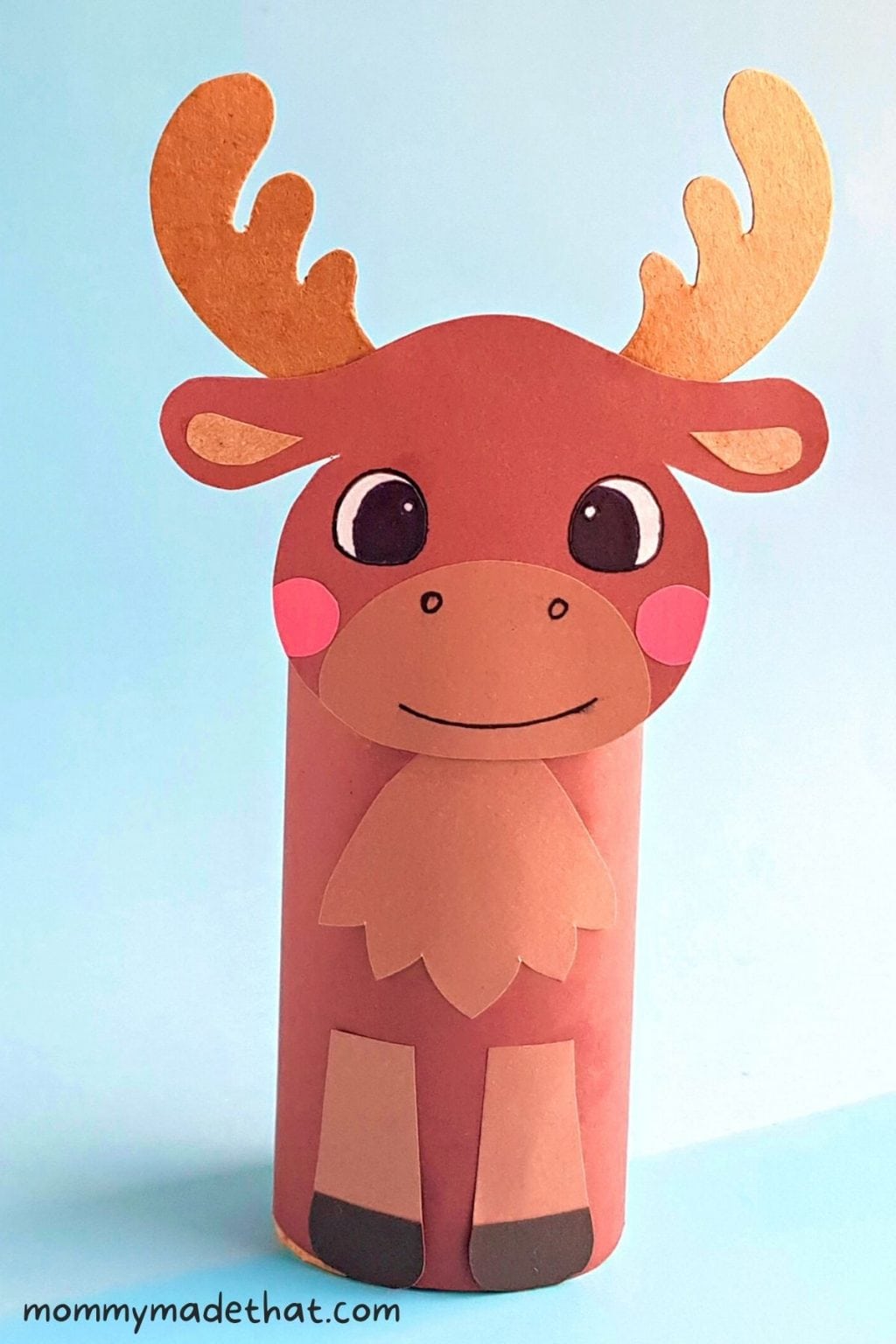 Adorable Toilet Paper Roll Moose Craft (+Free Template)