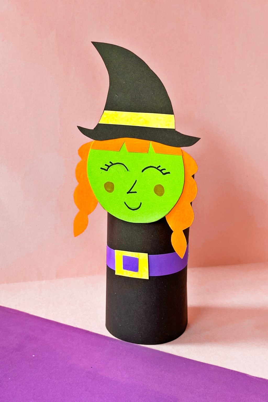 Toilet Paper Roll Witch Craft for Halloween