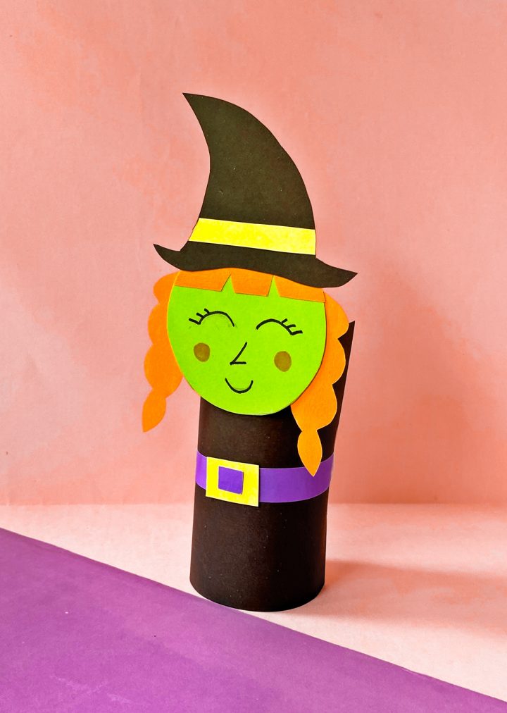 Toilet Paper Roll Witch Craft for Halloween