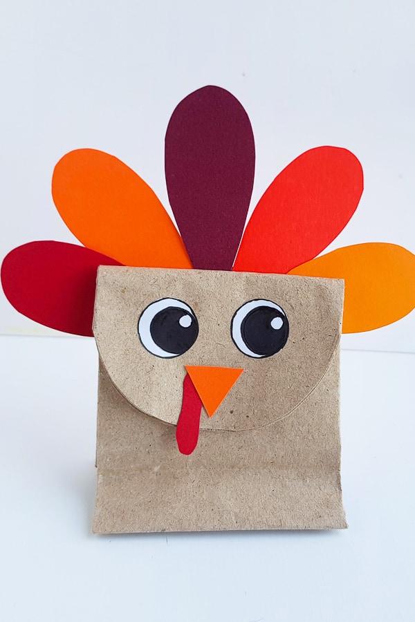 Super Cute Paper Bag Turkey Craft