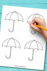 Umbrella Template and Outlines (Free Printables!)