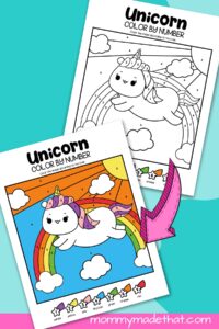 Unicorn Color by Numbers (Lots of Cute Free Printables)