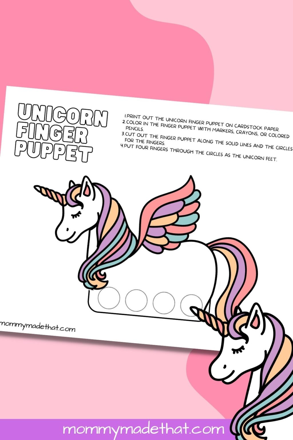 Unicorn Finger Puppets (Free Printables)
