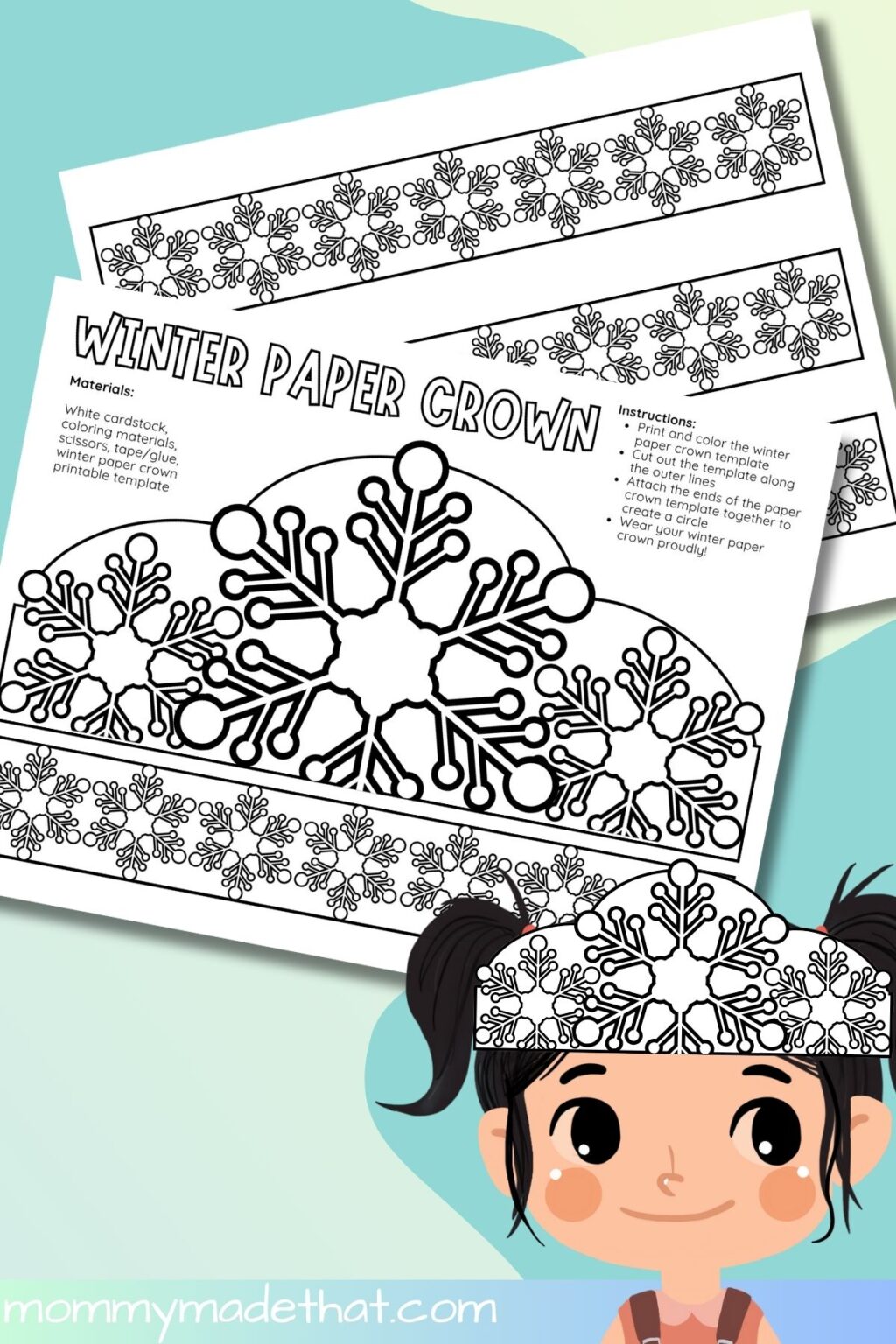 Paper Winter Crown (Free Printable)