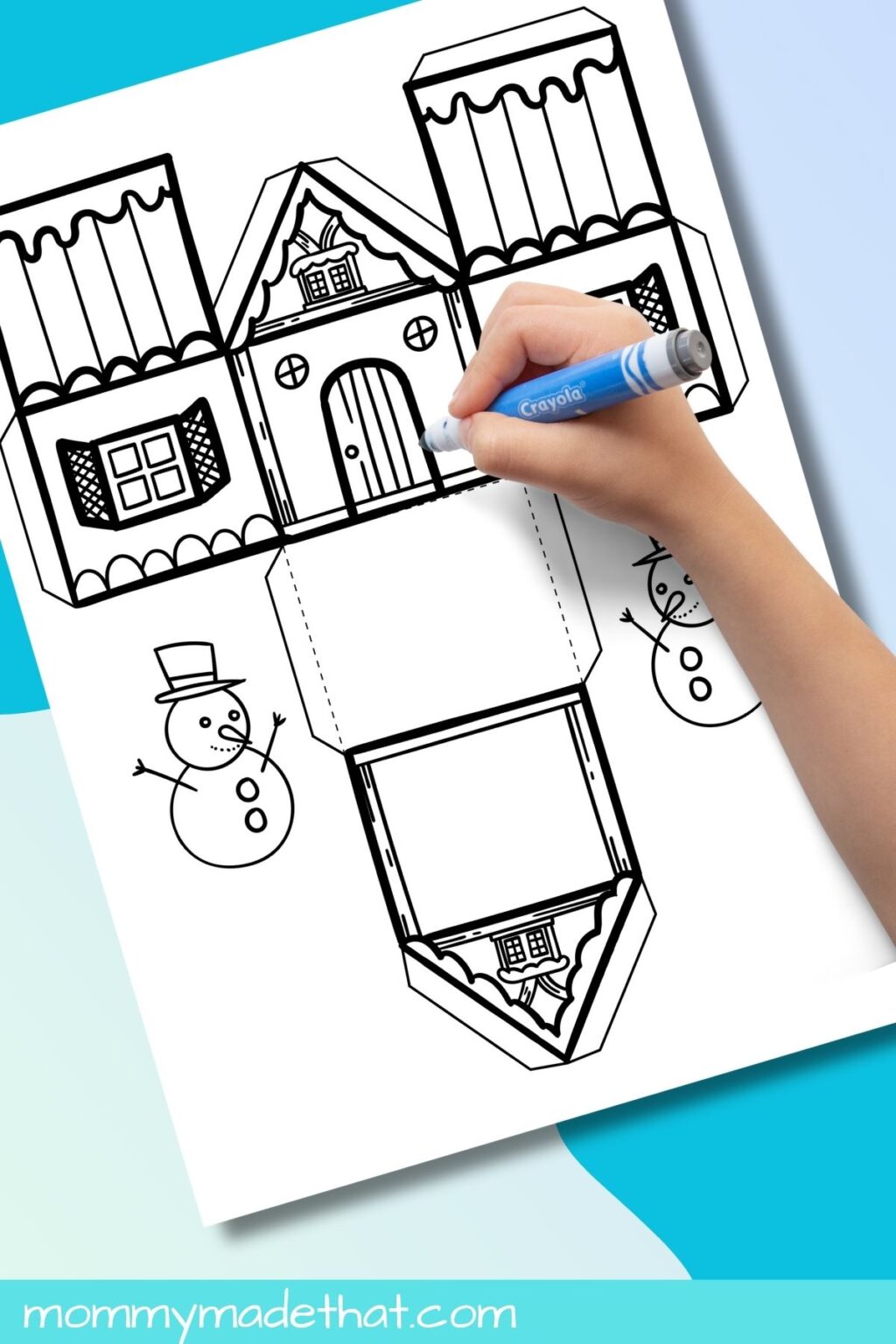 Winter Paper House Templates (Free Printables)