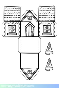 Winter Paper House Templates (Free Printables)