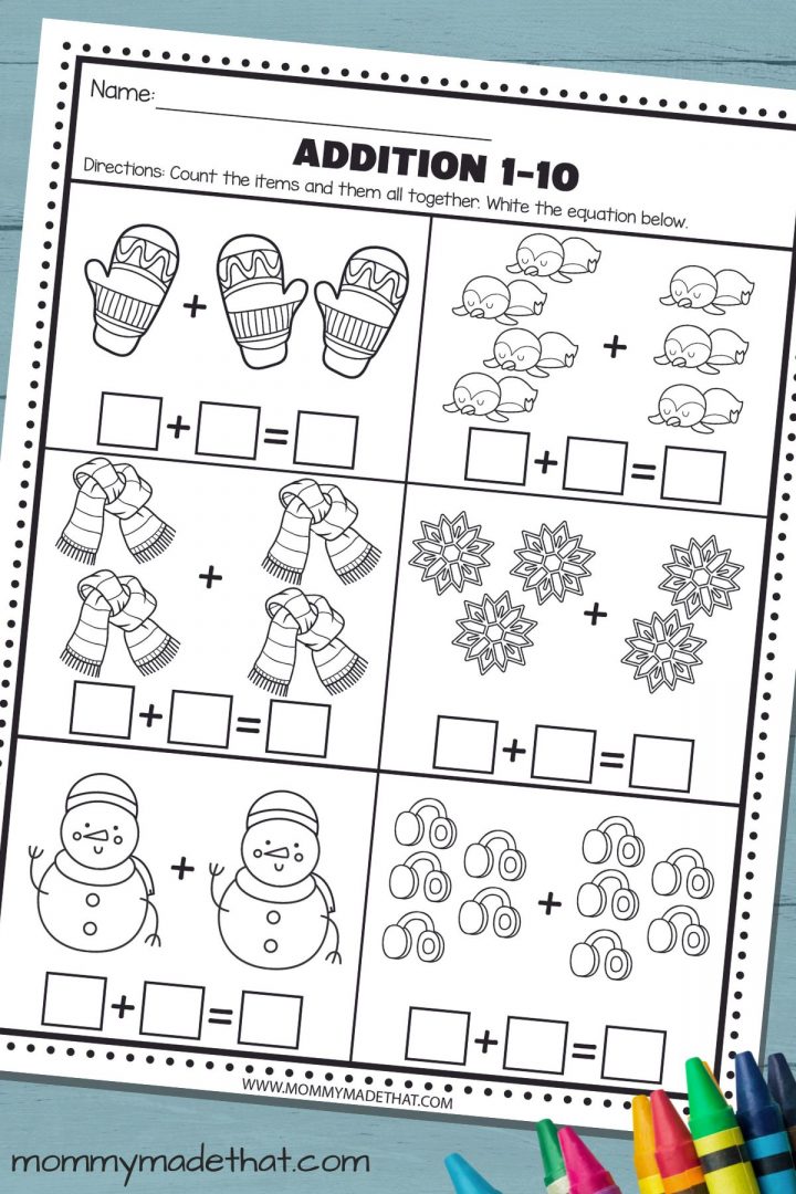 Free Winter Preschool Worksheets (Great for Kindergarten too!)