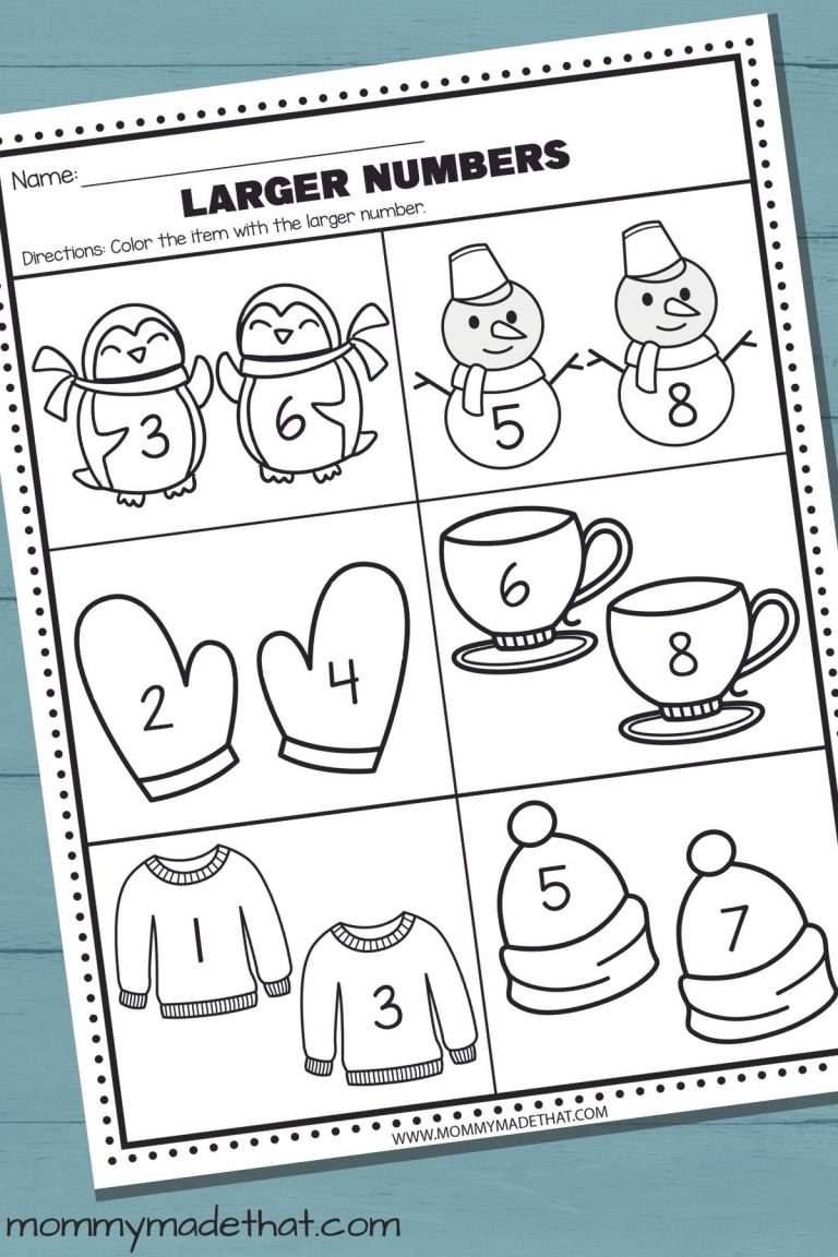 Free Winter Preschool Worksheets (Great for Kindergarten too!)