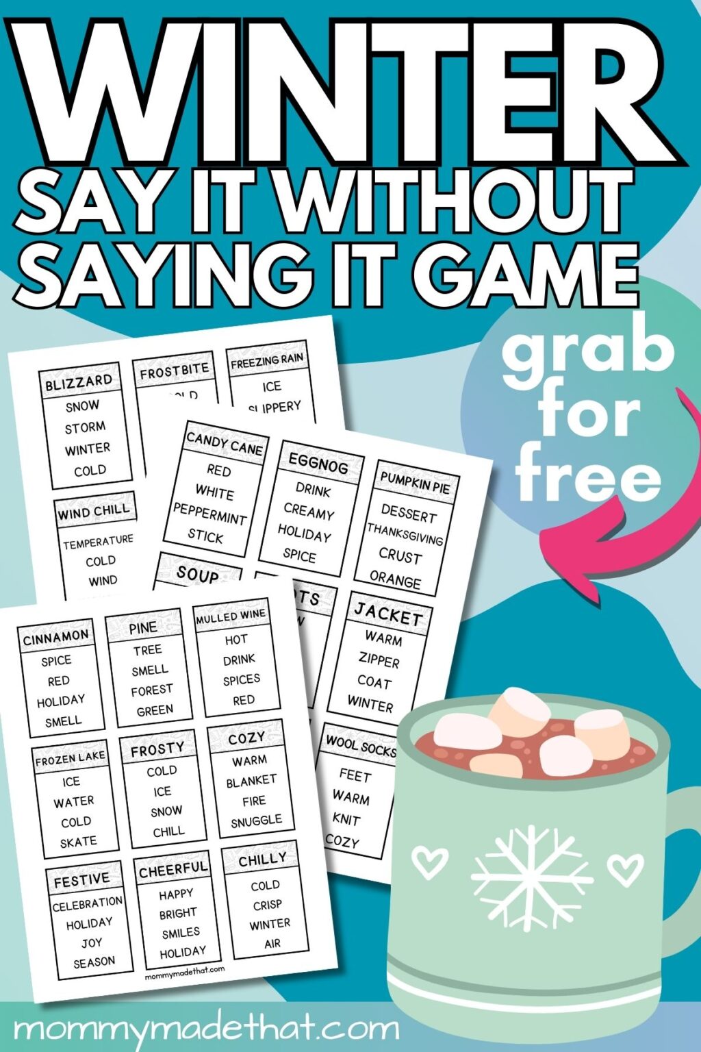 Winter "Say it Without Saying It" Game (Free Printable)