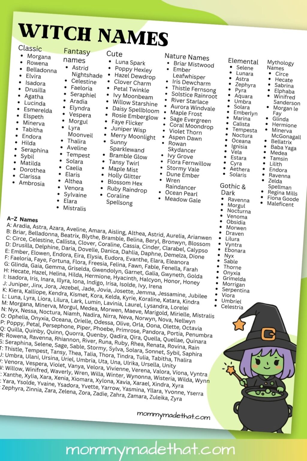 The Ultimate List of Witch Names (100+ Names you'll love)