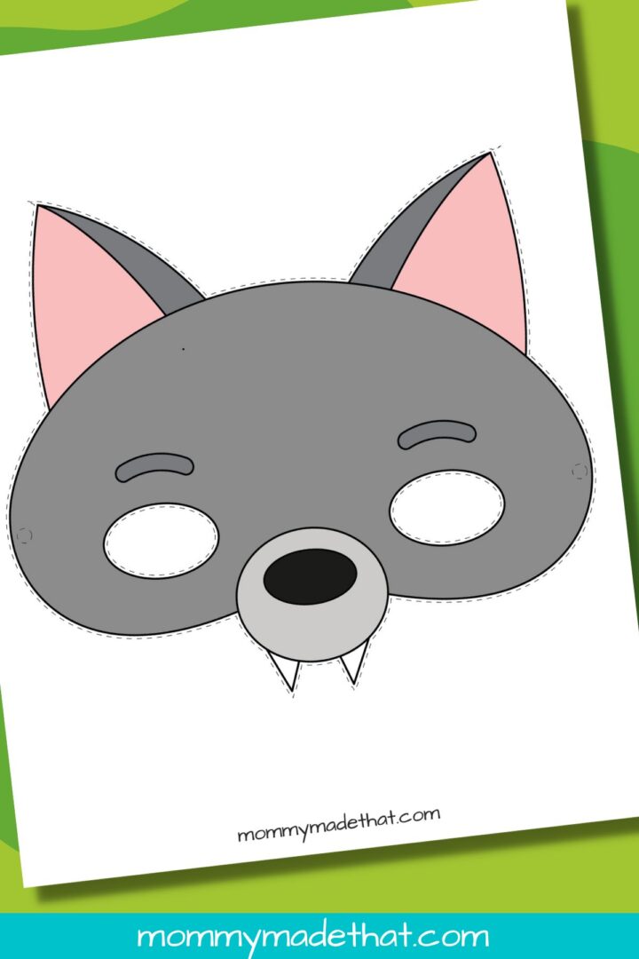 Wolf Mask Template (Free Printables)